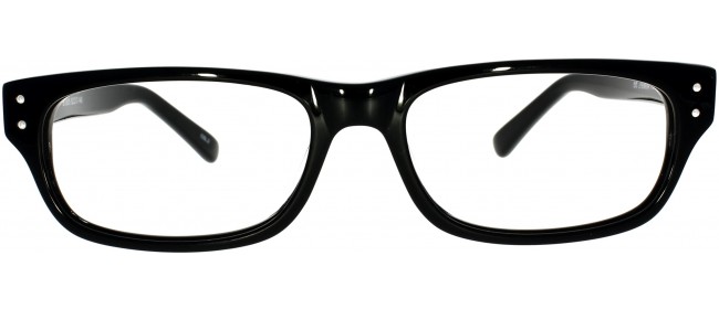 Typische Nerd-Brille in Schwarz-glänzend