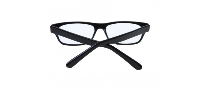 Typische Nerd-Brille in Schwarz-glänzend