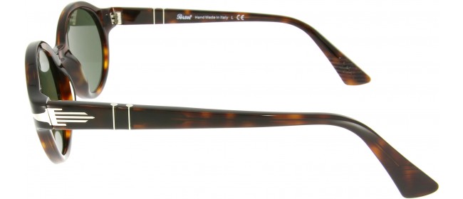 Persol Runde Unisex-Sonnenbrille in Havanna-Braun